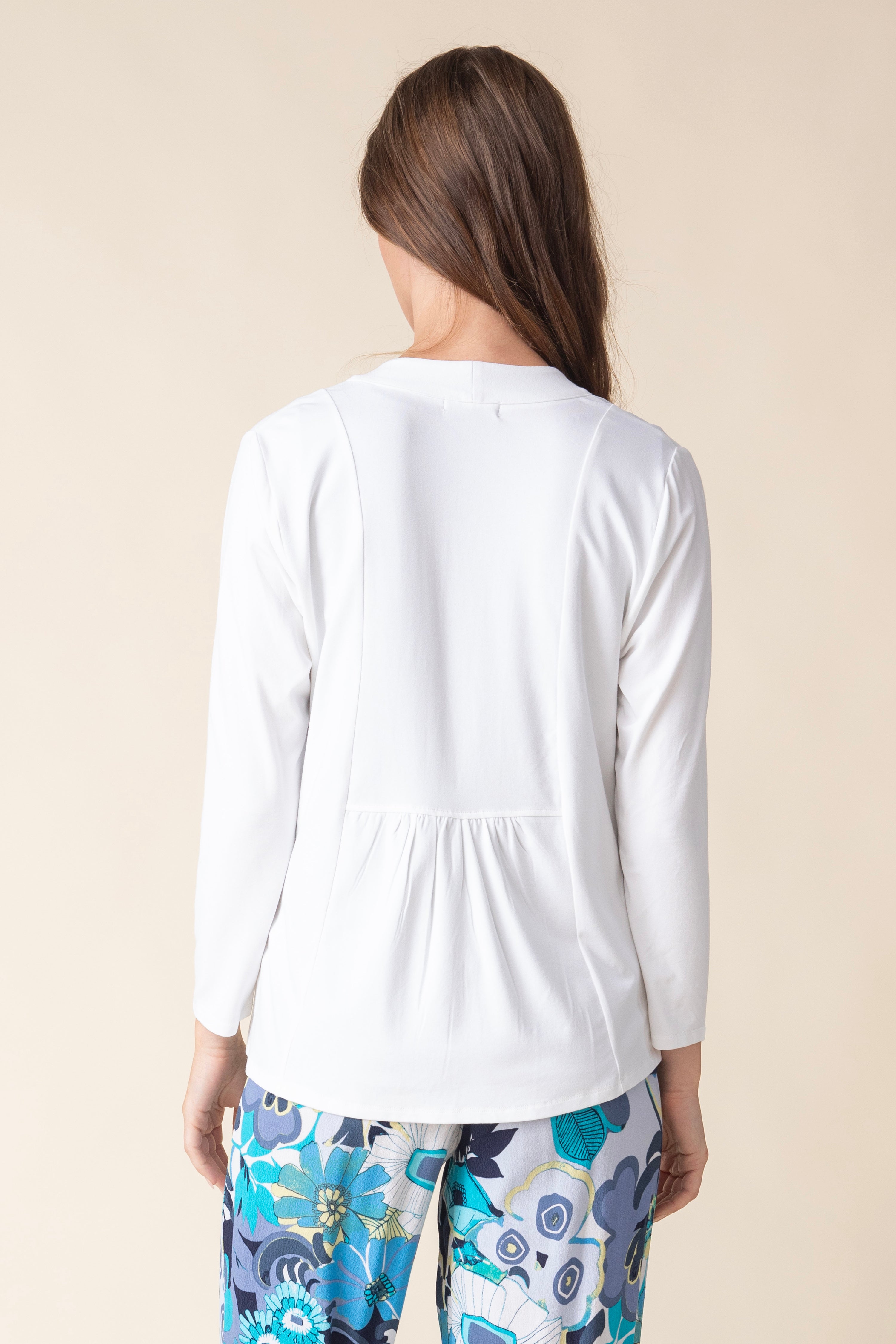 Habitat Spring/Summer 2025-H55930S5-Shirred Back Open Front Jacket-Whi ...