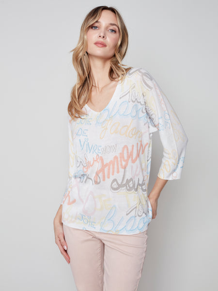 Charlie B Spring/Summer 2023-C2219X-831A-Sweater- Graffiti – The Coach ...